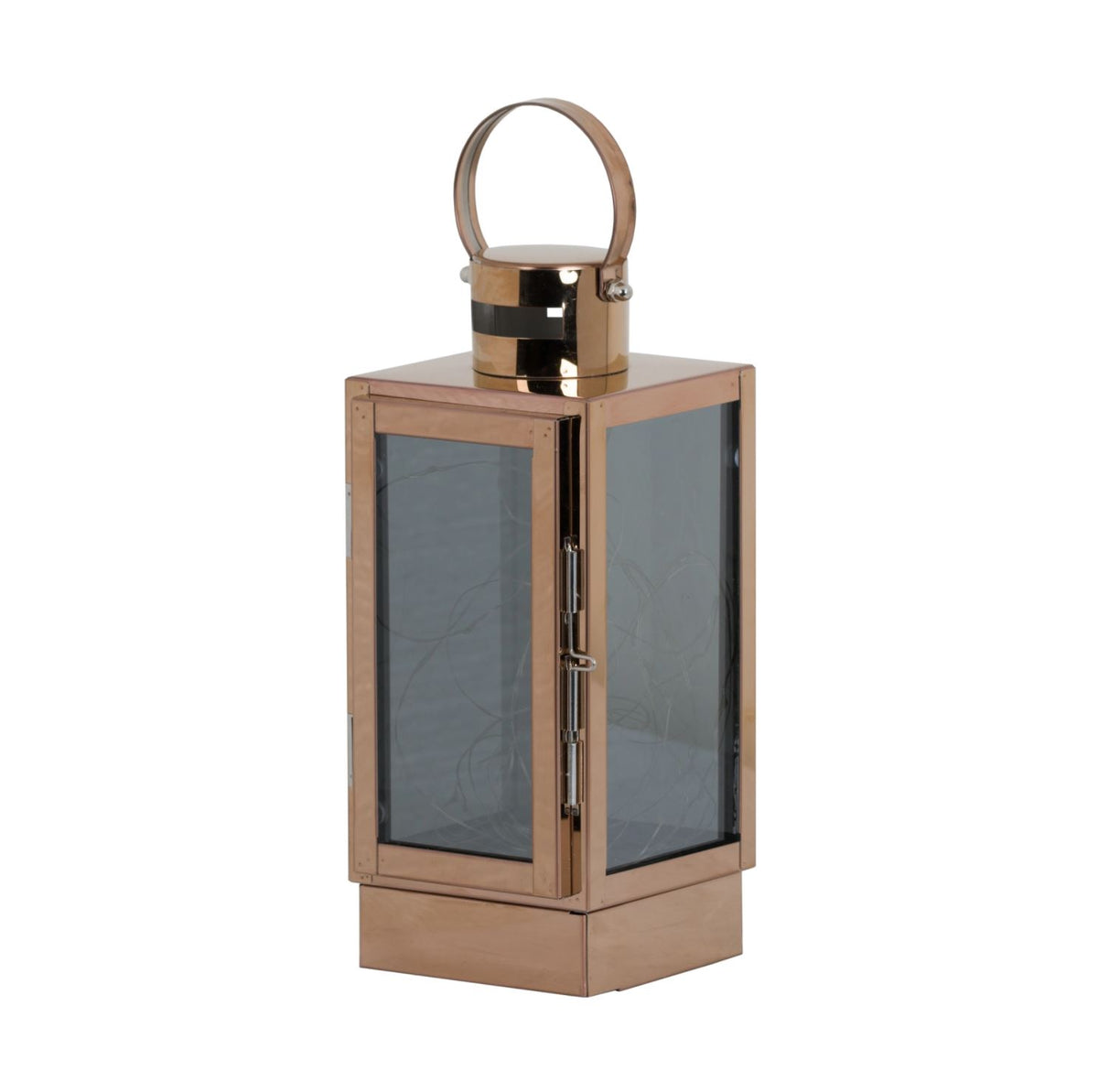 Copper Lantern With Led Micro Lights – Fireflies Designs