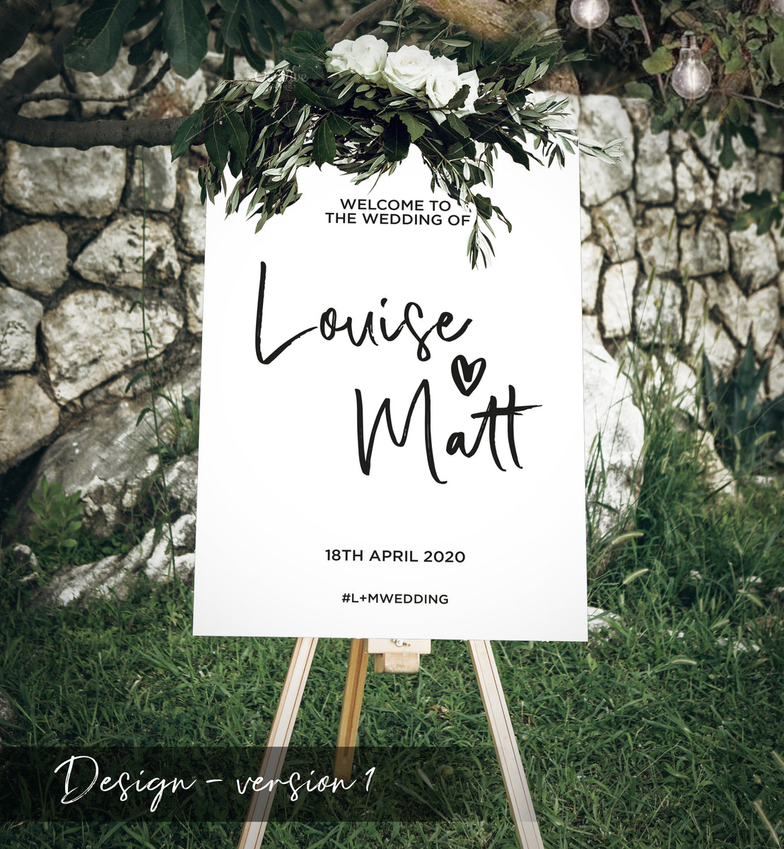 Wedding Welcome Large Sign - Wedding Decor, Wedding Signage, Personali ...
