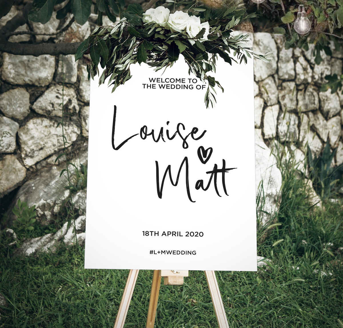 Wedding Welcome Large Sign - Wedding Decor, Wedding Signage, Personali ...